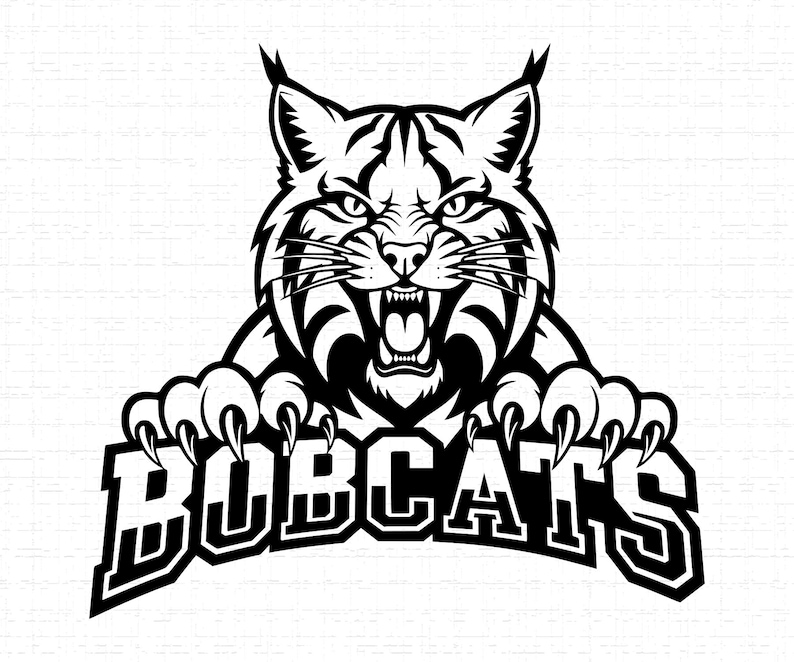 Bobcats Mascot SVG: T-shirt Design, Bobcats Team Sports Logo, Game Day ...