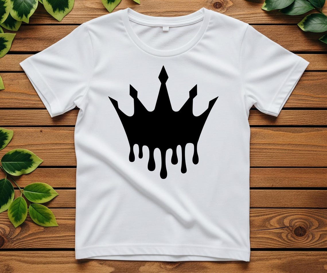Dripping Crown SVG: Graffiti Style, T-shirt Design, Edgy Royalty, Black ...