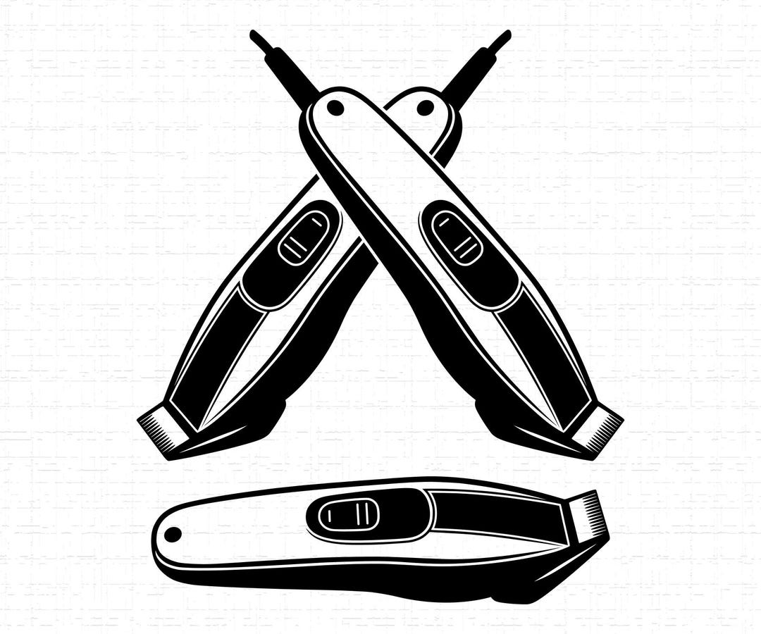 Barber Clippers SVG, PNG: Hair Trimmer Set, Stylist Tools, Hairdressing ...