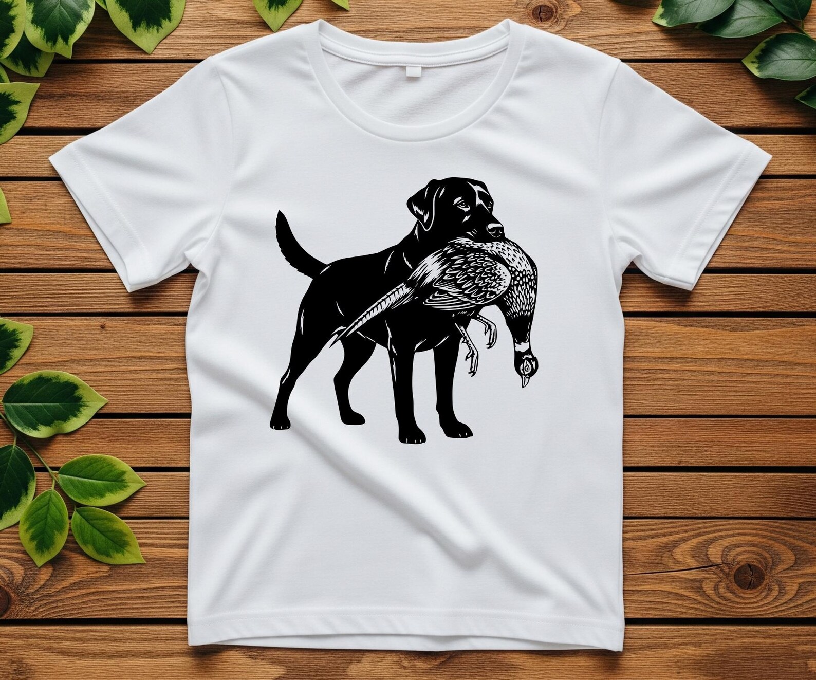 Labrador Retriever With Pheasant SVG: T-shirt Design, Hunter Gift ...