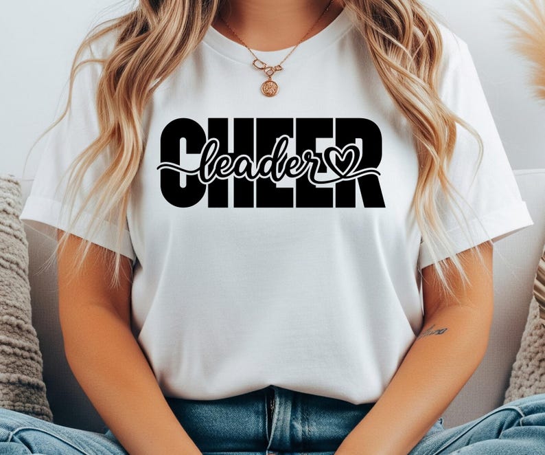 Cheerleader Logo SVG, PNG: High School Sports, Cheer Coach Gift, T ...