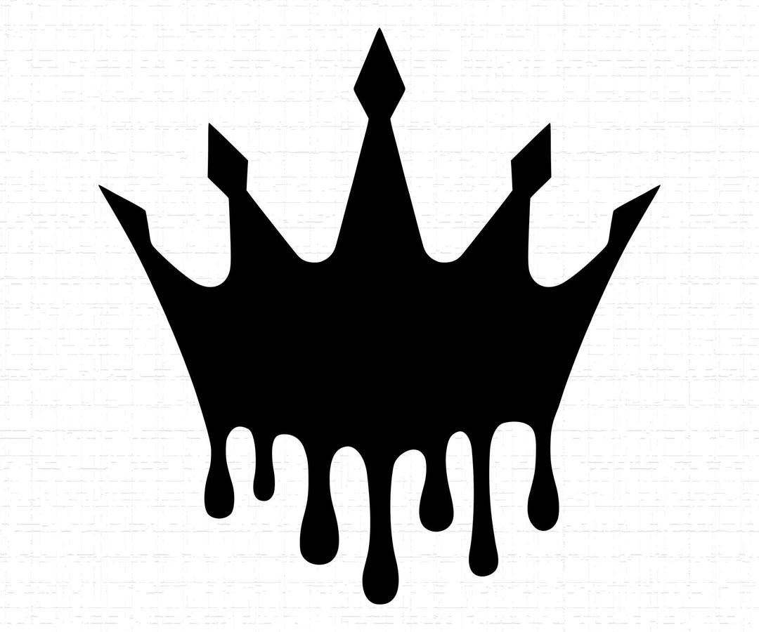 Dripping Crown SVG: Graffiti Style, T-shirt Design, Edgy Royalty, Black ...