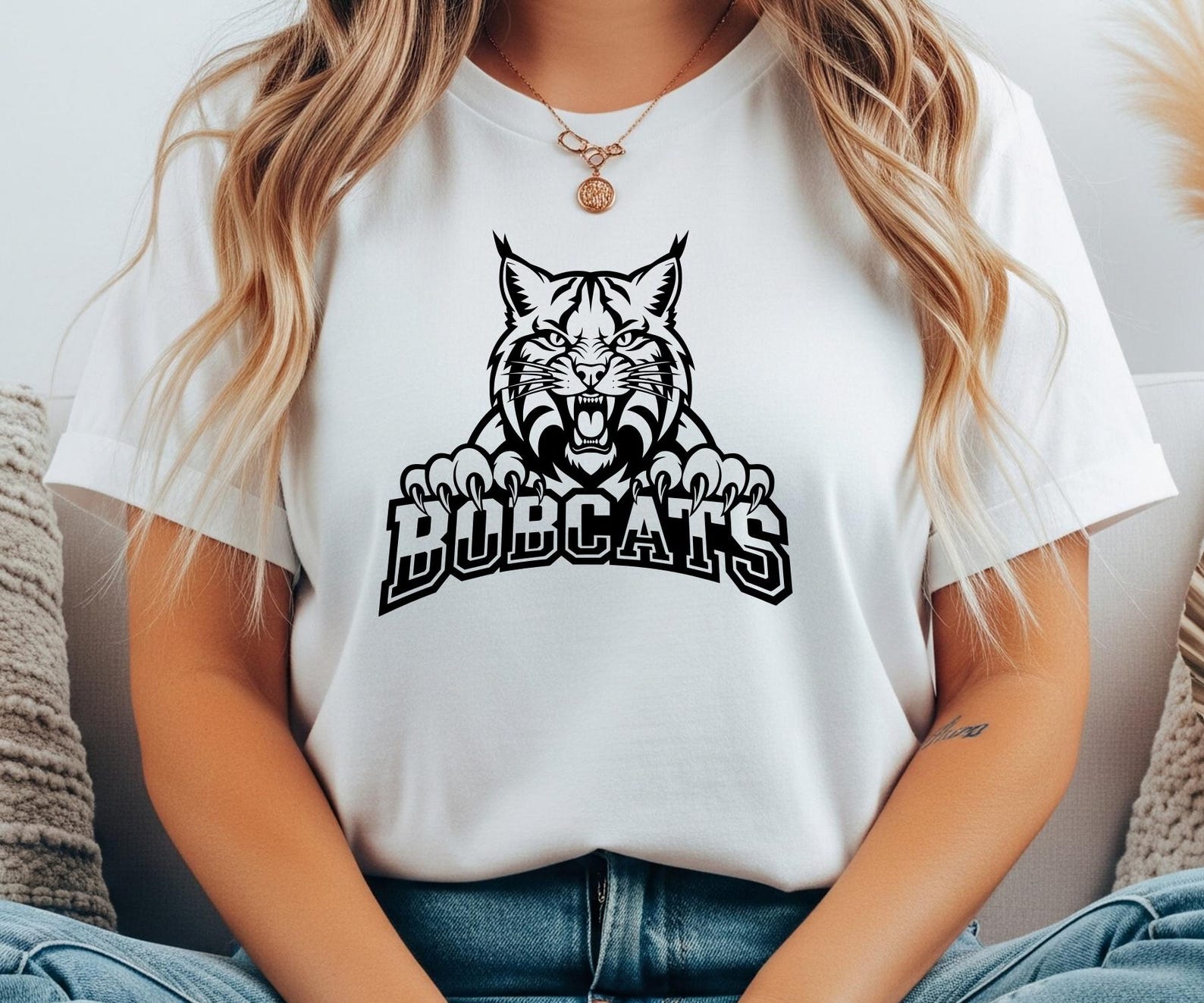 Bobcats Mascot SVG: T-shirt Design, Bobcats Team Sports Logo, Game Day ...