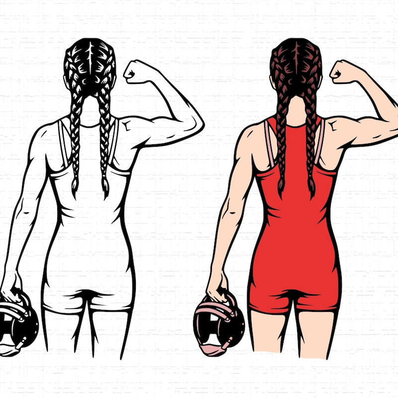 Wrestling Girl Svg Design - Etsy