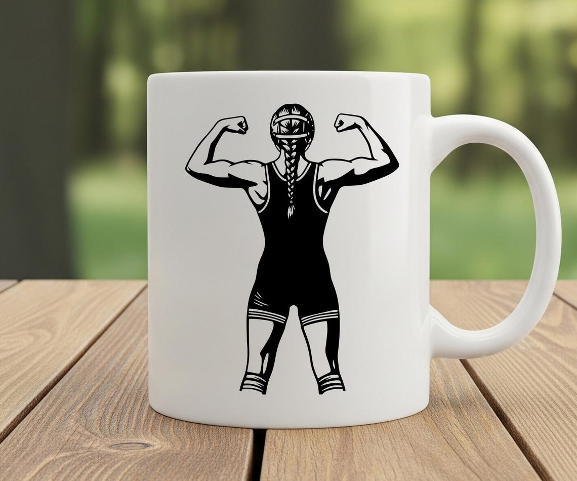 Female Wrestling SVG: T-shirt Design, Strong Girl, Athlete, Girl ...