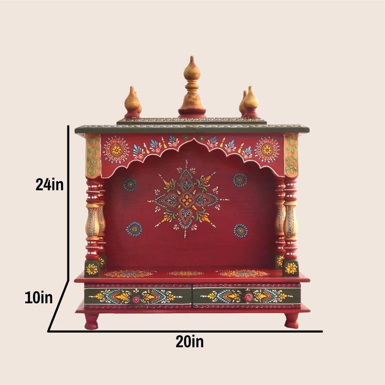 Pooja Mandir for Home | Sacred Space Temple Decor | Mini Mandir for ...