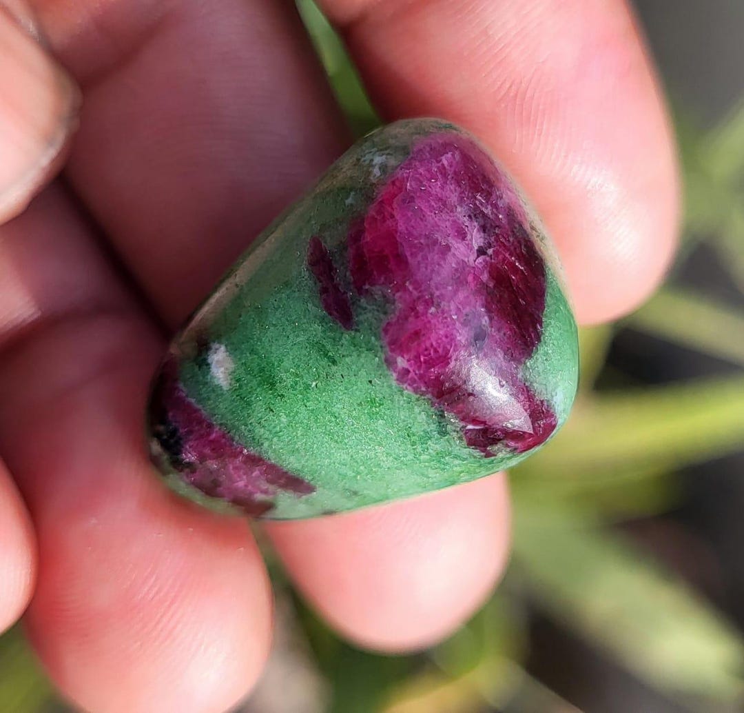 RUBY ZOISITE Tumbled Stones - Tumbled Crystals, Birthstone, Self Care ...