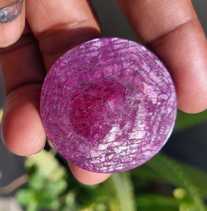 Natural Ruby Cabochon, Round Loose Gemstone, 150 Ct - Etsy