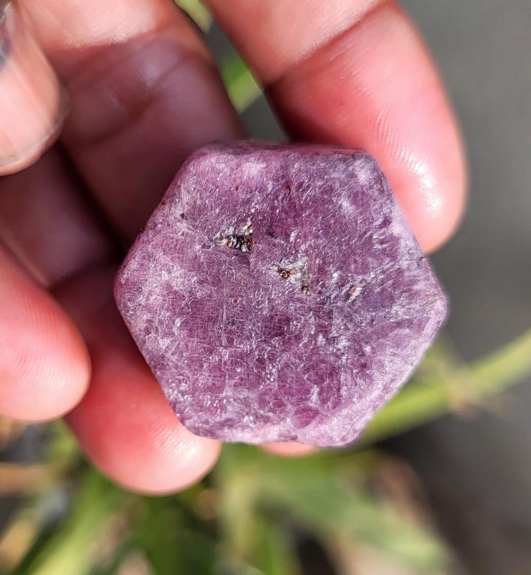 RUBY Raw Crystal - Record Keeper Crystal, Corundum, Hexagon ...