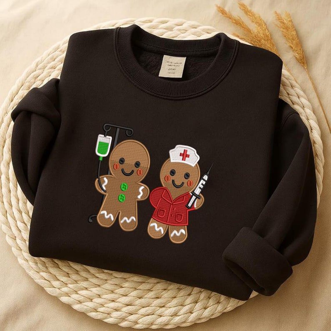 Gingerbread Nurse Doctor Embroidery Design, Medical Christmas Cookie ...