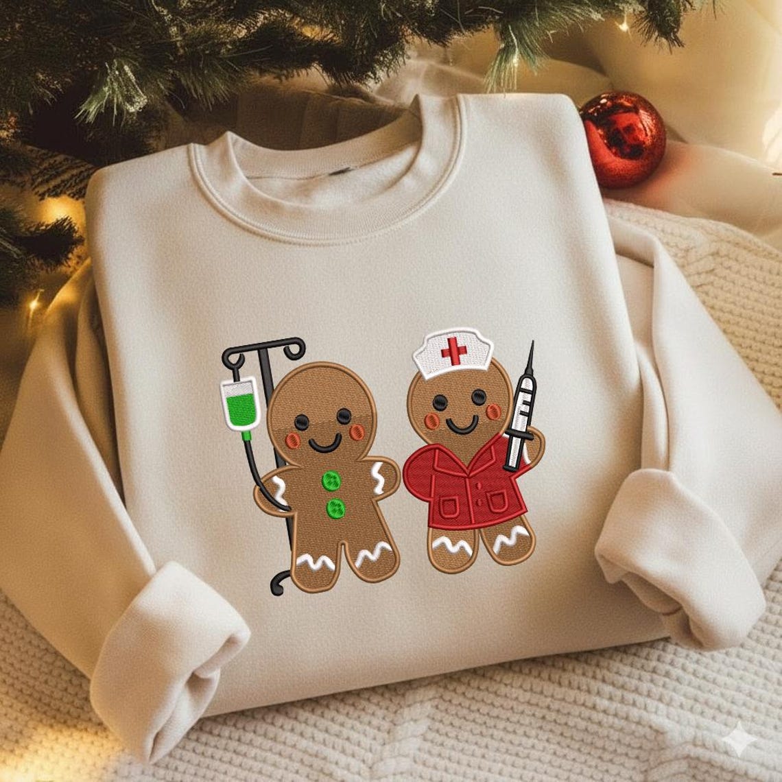 Gingerbread Nurse Doctor Embroidery Design, Medical Christmas Cookie ...