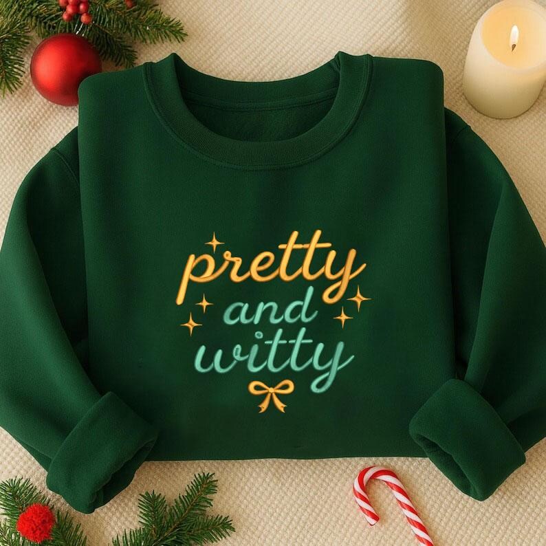 Embroidered Pretty and Witty Design, Coquette Bow Era Design, Girl Boss ...