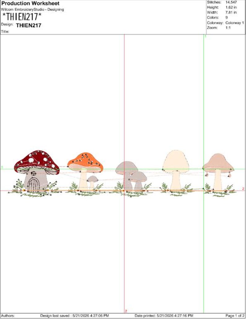 Mushroom Border Embroidery Design, Forest Cottagecore Machine File (5 ...