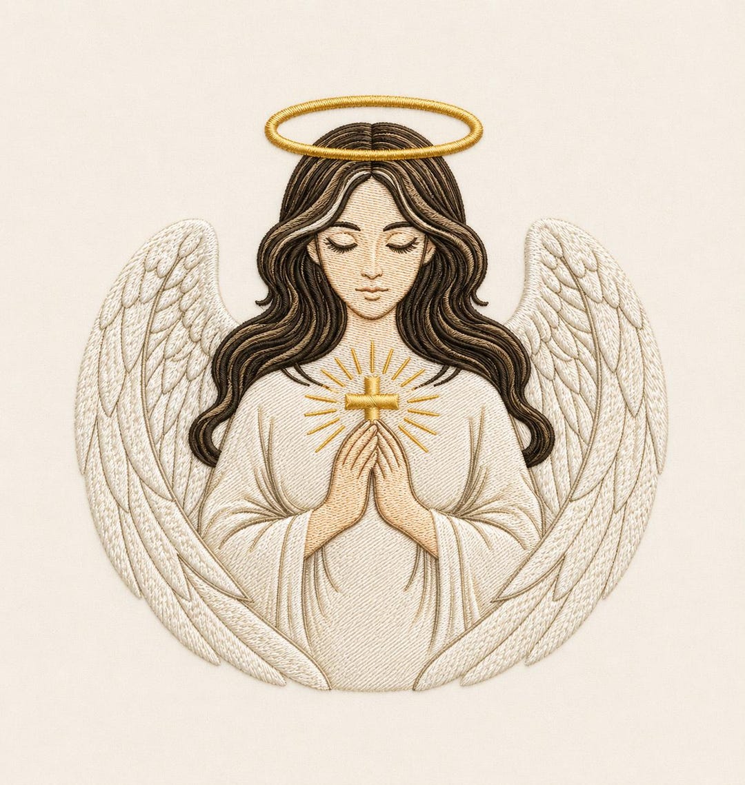 Praying Angel Design, Faith Angel Machine Embroidery Digital Download ...