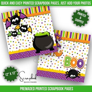 Halloween Scrapbook Page Premade PRINTED Halloween Witch 12x12 ...