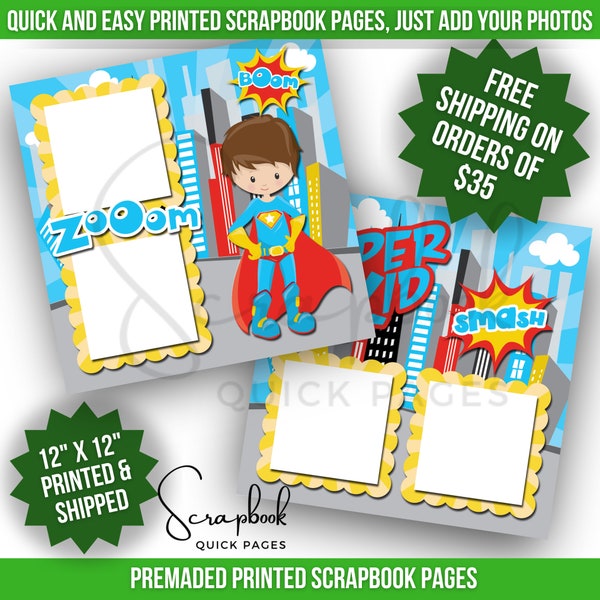 Superhero Scrapbook - Etsy