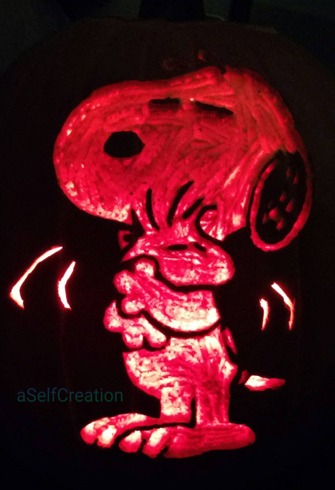 Hand Carved Beagle With His Feathered Friend Foam Pumpkin - Etsy