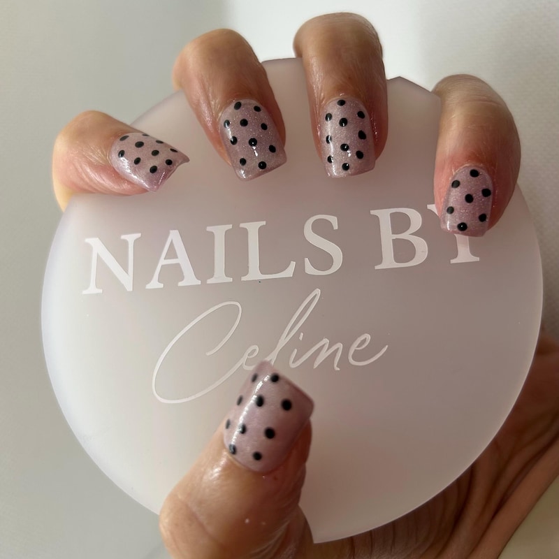 Pink Pretty Press on Square - Etsy