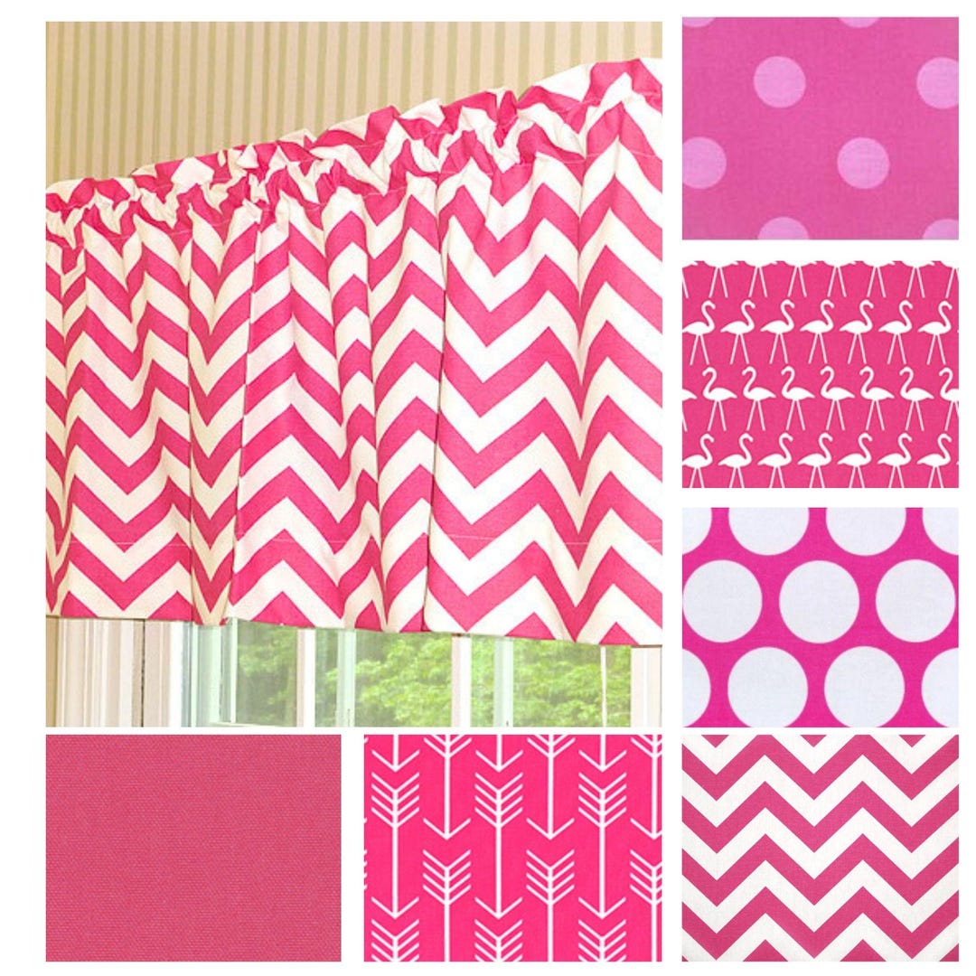Custom Hot Pink Valance – Made-to-order Window Treatments for Kitchen ...