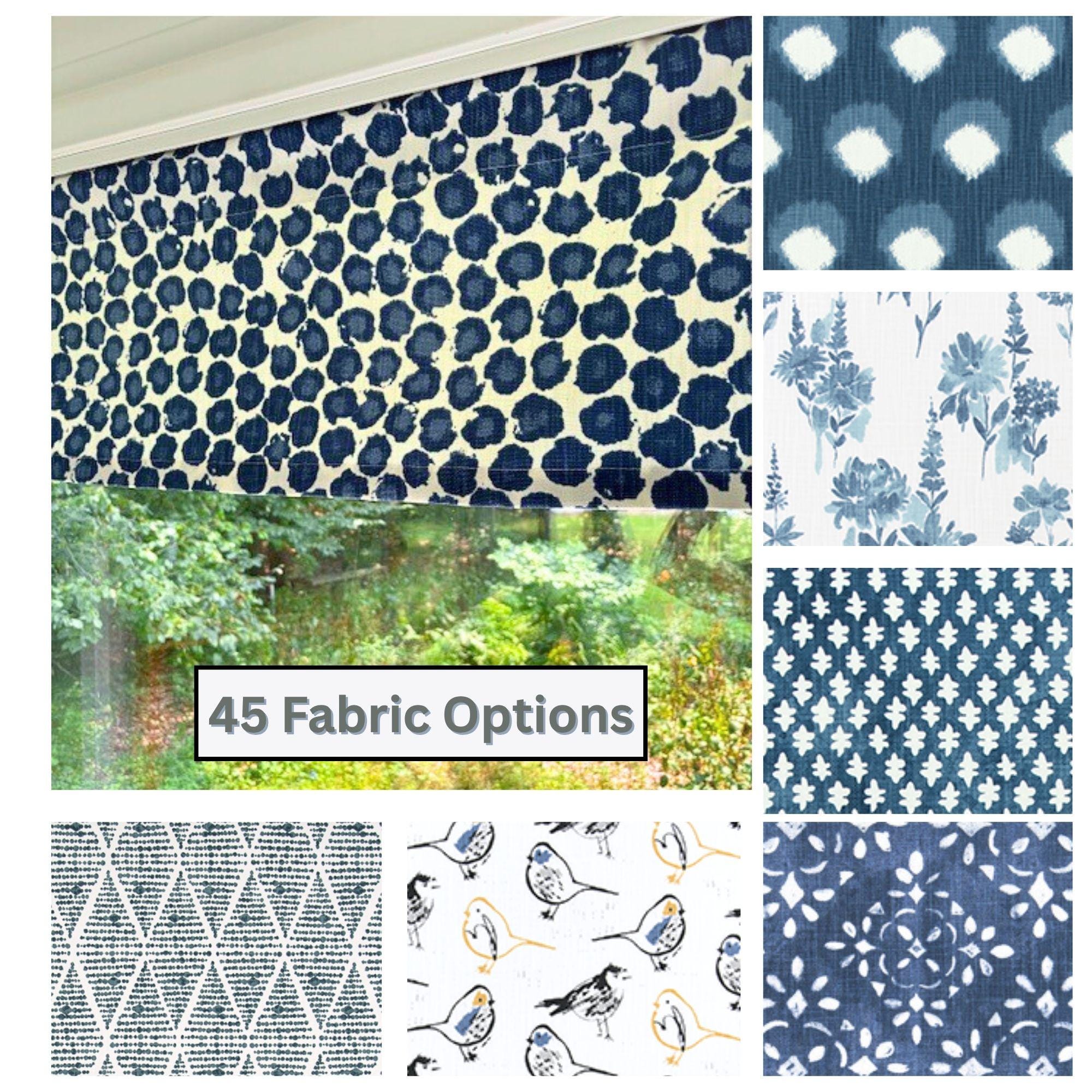 Blue Window Valance for Kitchen or Bathroom – Custom Farmhouse Window ...