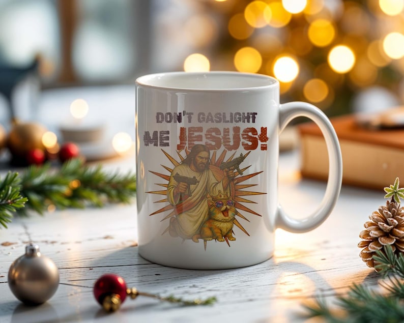 Dungeon Crawler Carl Mug – "don't Gaslight Me Jesus!" – Princess Donut ...