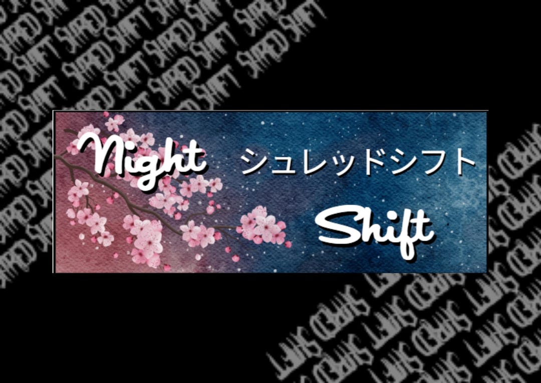Night Shift Vinyl Car Decal: JDM Slap Sticker (16cm X 6.5cm) - Etsy