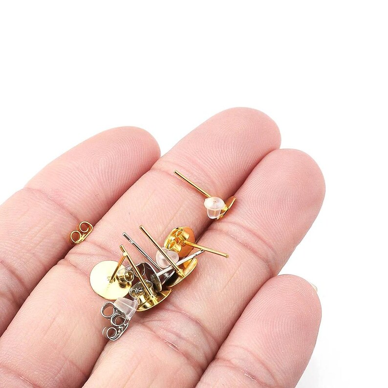 DIY Earring Making Kit: 1060pcs Studs, Pins, Ear Backs & Box - Etsy