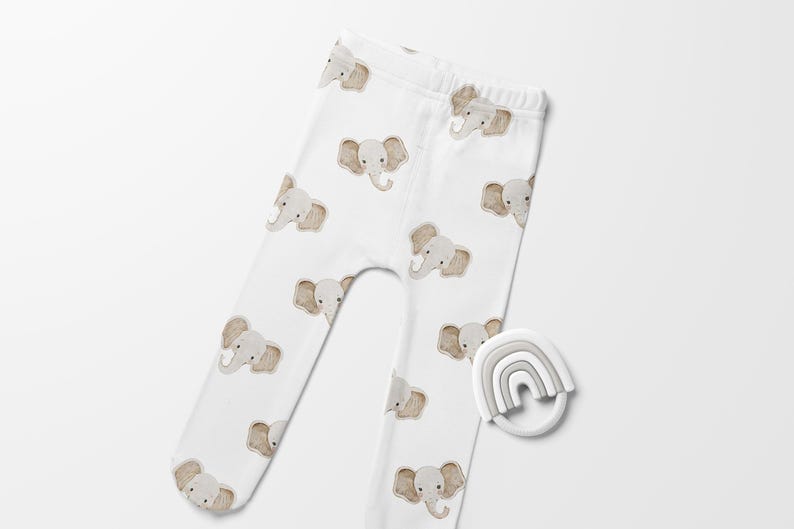 Baby Elephant Seamless Pattern - Watercolor Nursery Animal Digital ...