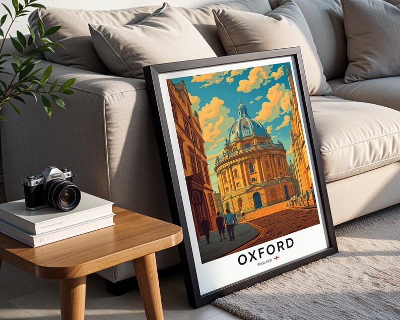 Oxford Poster, University Print, Historic Architecture Wall Art, UK ...