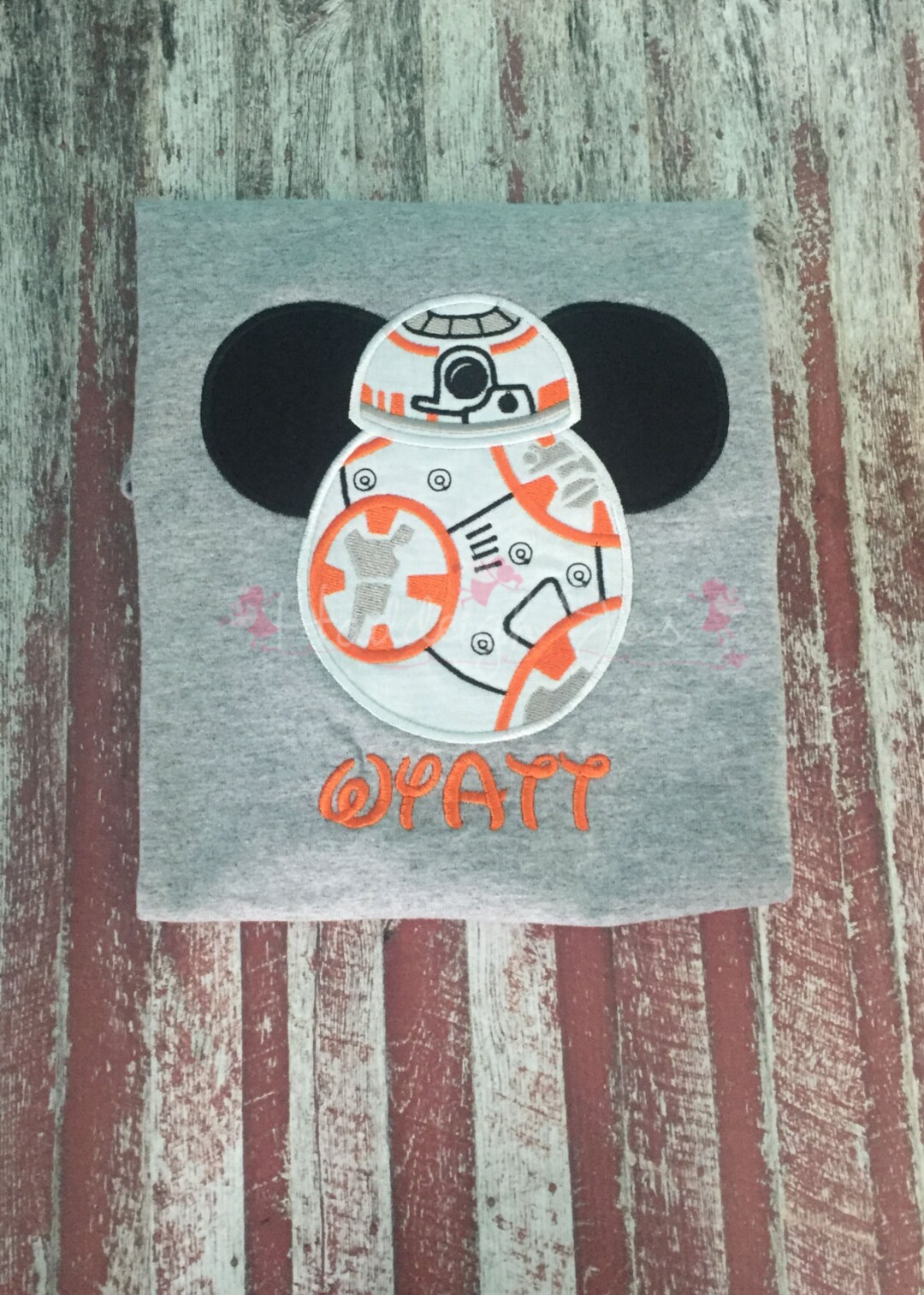 Robot BB8 Mr Mouse Head Custom Personalized Applique Adult and Plus ...