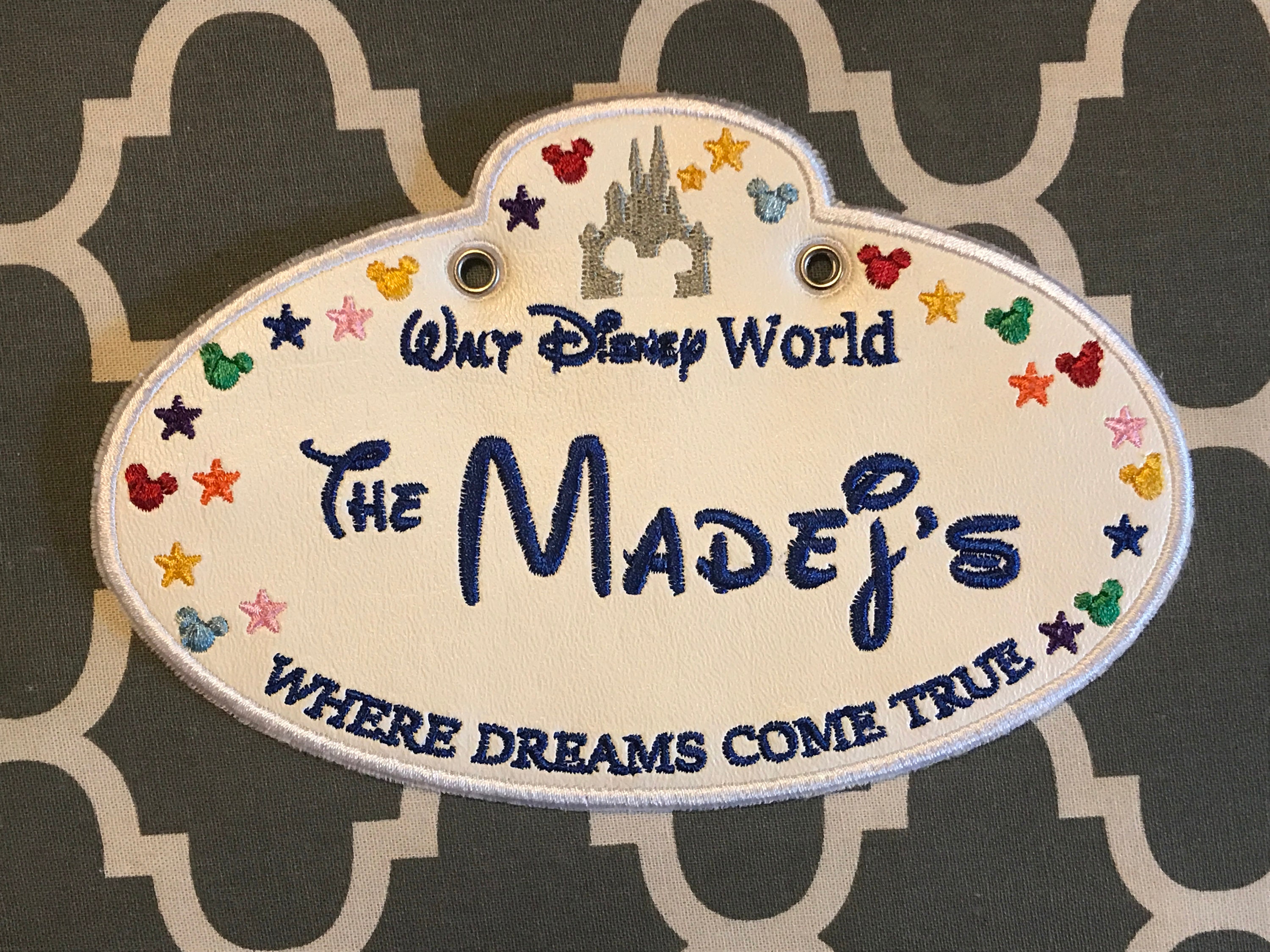 WDW Custom Cast Member ID Stroller Tag Scooter Tag Walker | Etsy