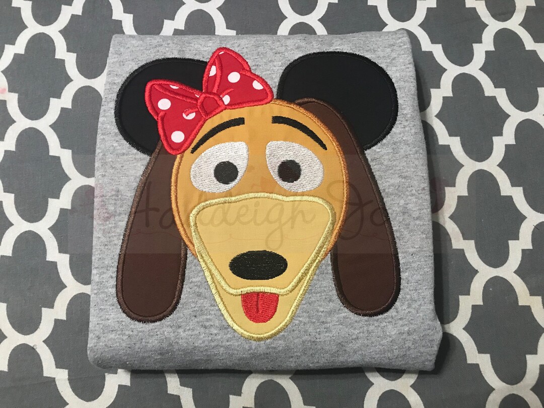 Slinky Dog Miss Mouse Head Custom Personalized Applique Adult - Etsy