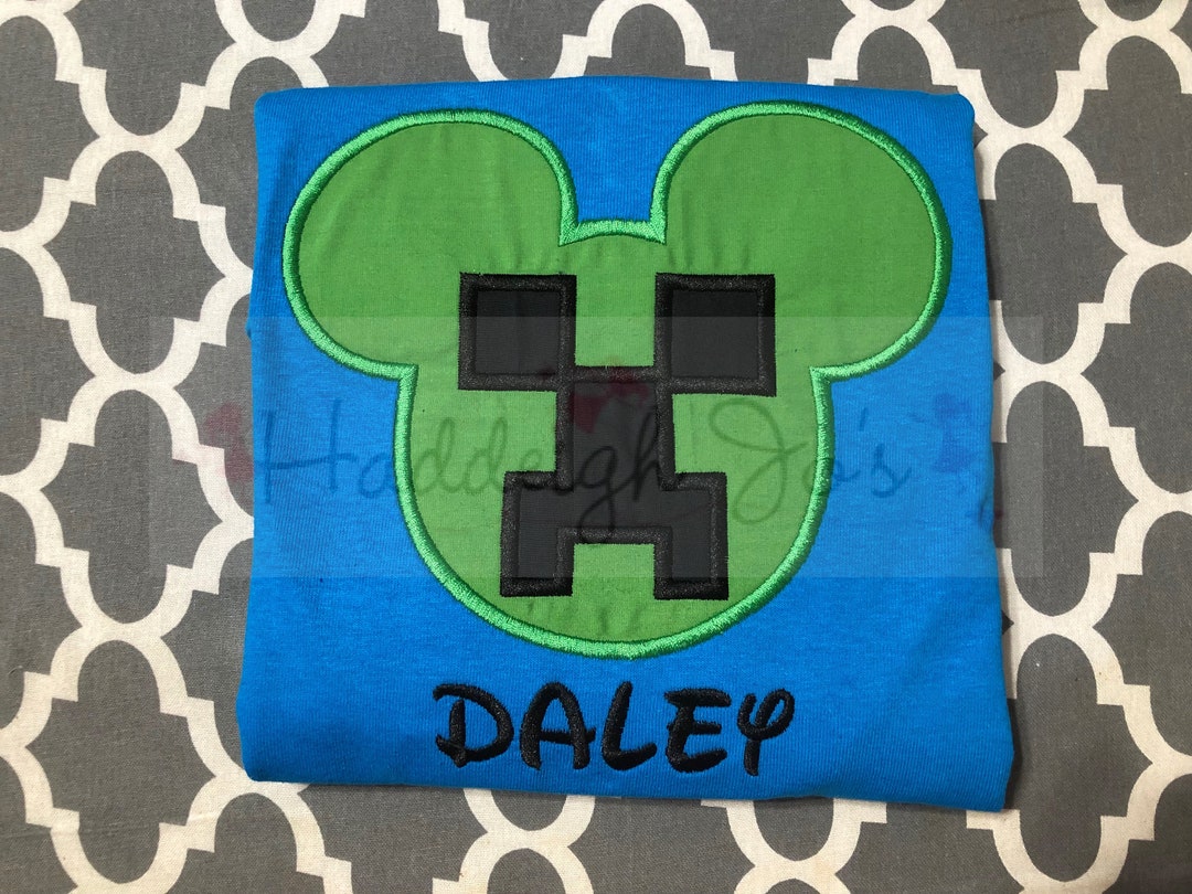 Creeper Mouse Head Personalized Applique Childrens Kids Infant Toddler ...