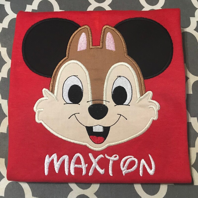 Chipmunk Applique - Etsy