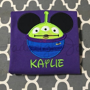 Green Little Alien Mouse Head Personalized Applique Childrens Kids ...