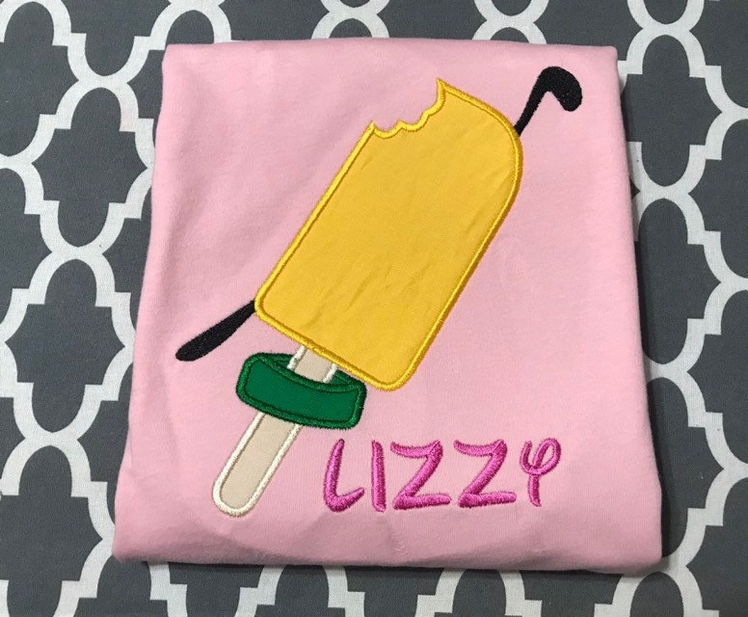 Pluto Ice Cream Bar Snacks Personalized Applique Childrens Kids Infant ...