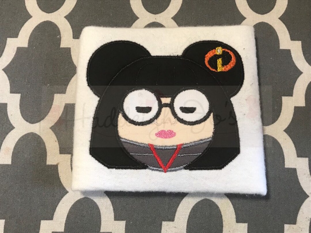 Edna Mode Miss Mouse Head Custom Personalized Applique Adult and Plus ...