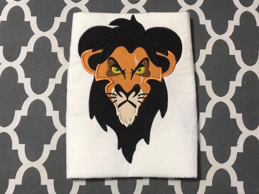 Scar Villain Mr Mouse Head Custom Personalized Applique Adult and Plus ...