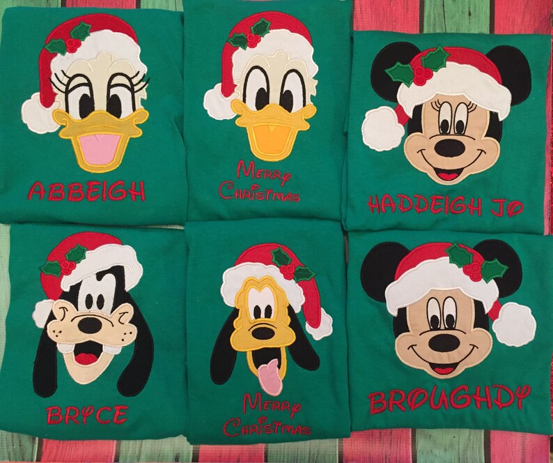 Daisy Duck Christmas Santa Hat Personalized Applique Childrens - Etsy