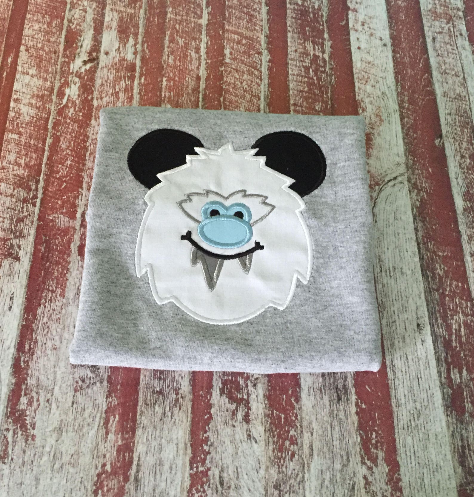 Yeti Mouse Head Personalized Applique Childrens Kids Infant | Etsy
