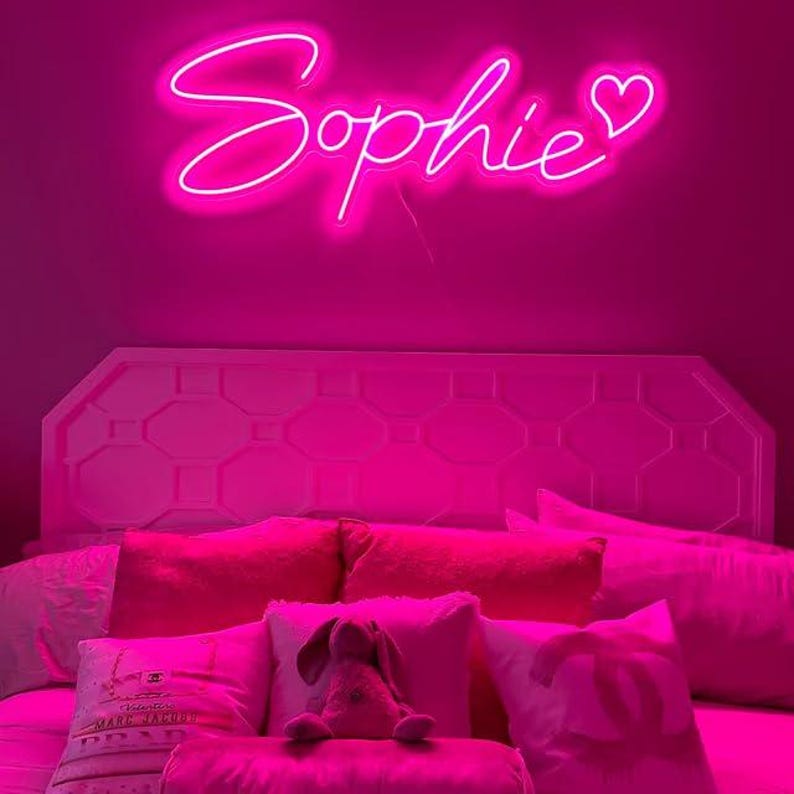Custom Kids Neon Name Sign, Personalized LED Name Light for Nursery ...