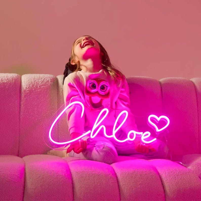 Custom Kids Neon Name Sign, Personalized LED Name Light for Nursery ...