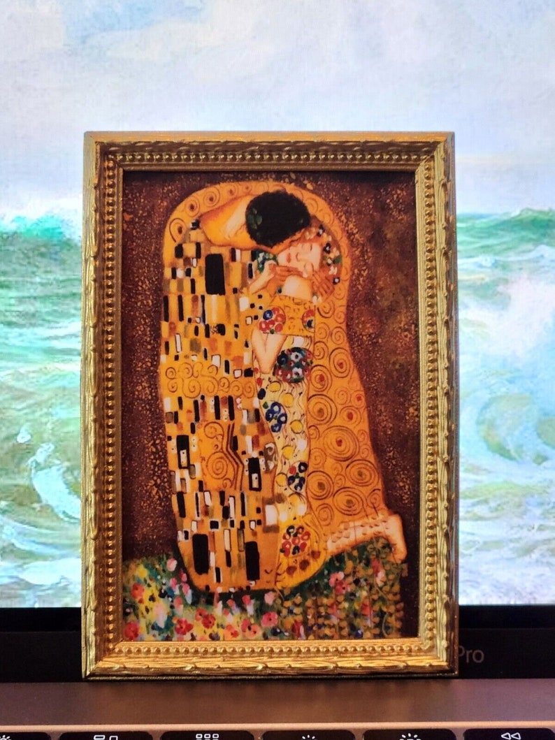 Miniature Dollhouse Framed Masterpiece PAINTING by Gustav Klimt THE ...