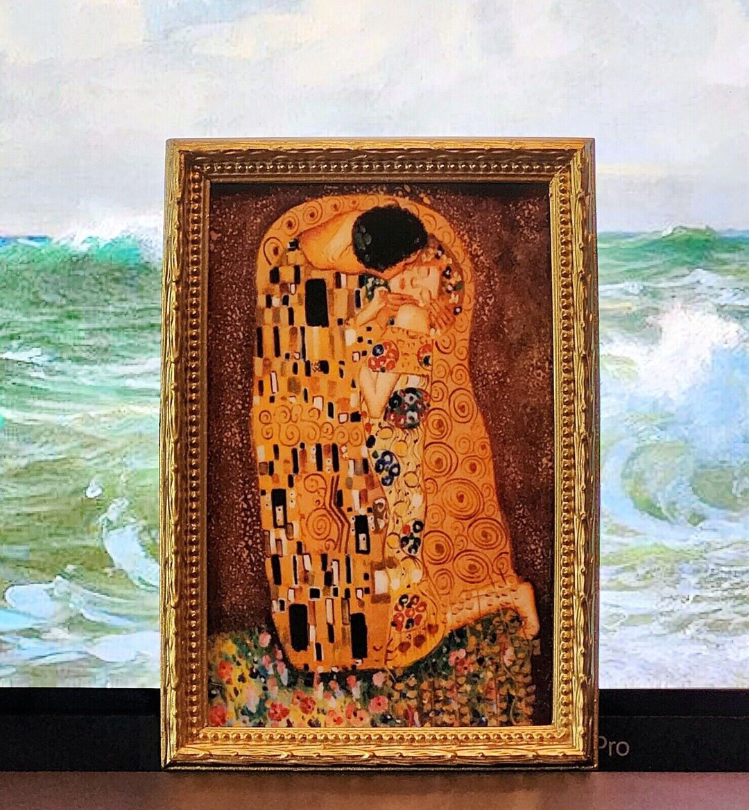 Miniature Dollhouse Framed Masterpiece PAINTING by Gustav Klimt THE ...