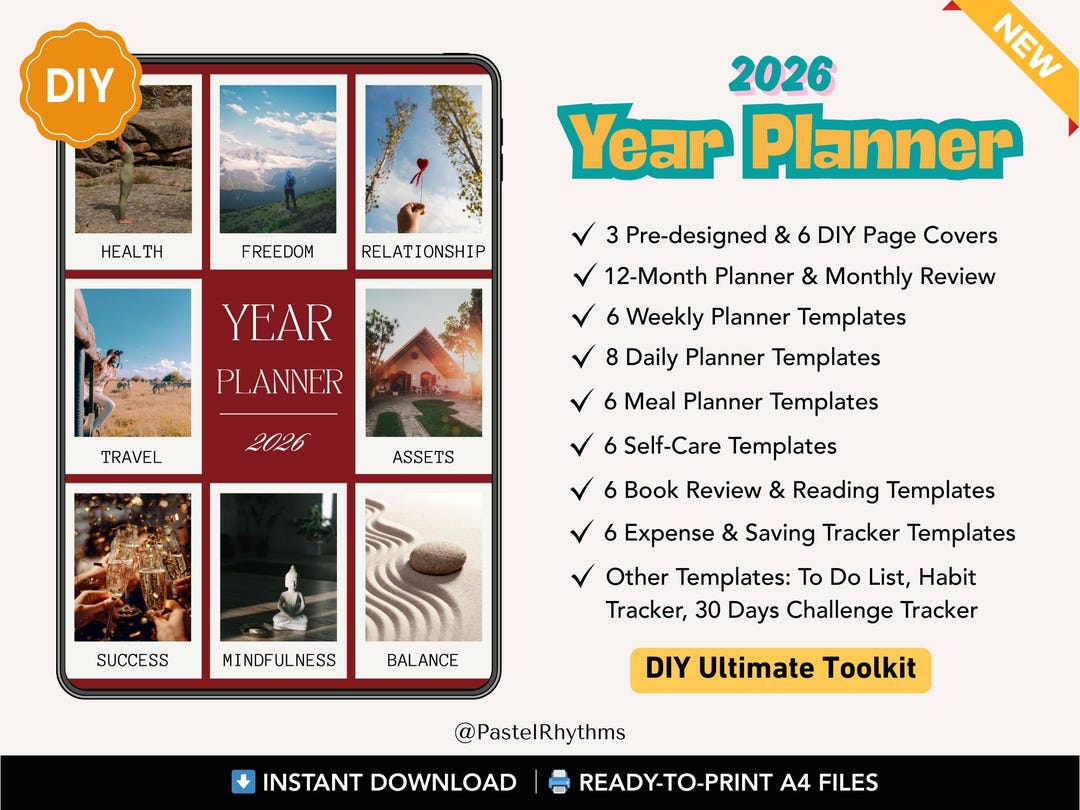 2026 Digital Planner Toolkit – Monthly, Weekly, Daily Organizer, Habit ...
