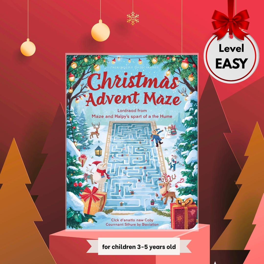 Printable 24 Advent Mazes for Kids | Christmas Countdown Gift for ...