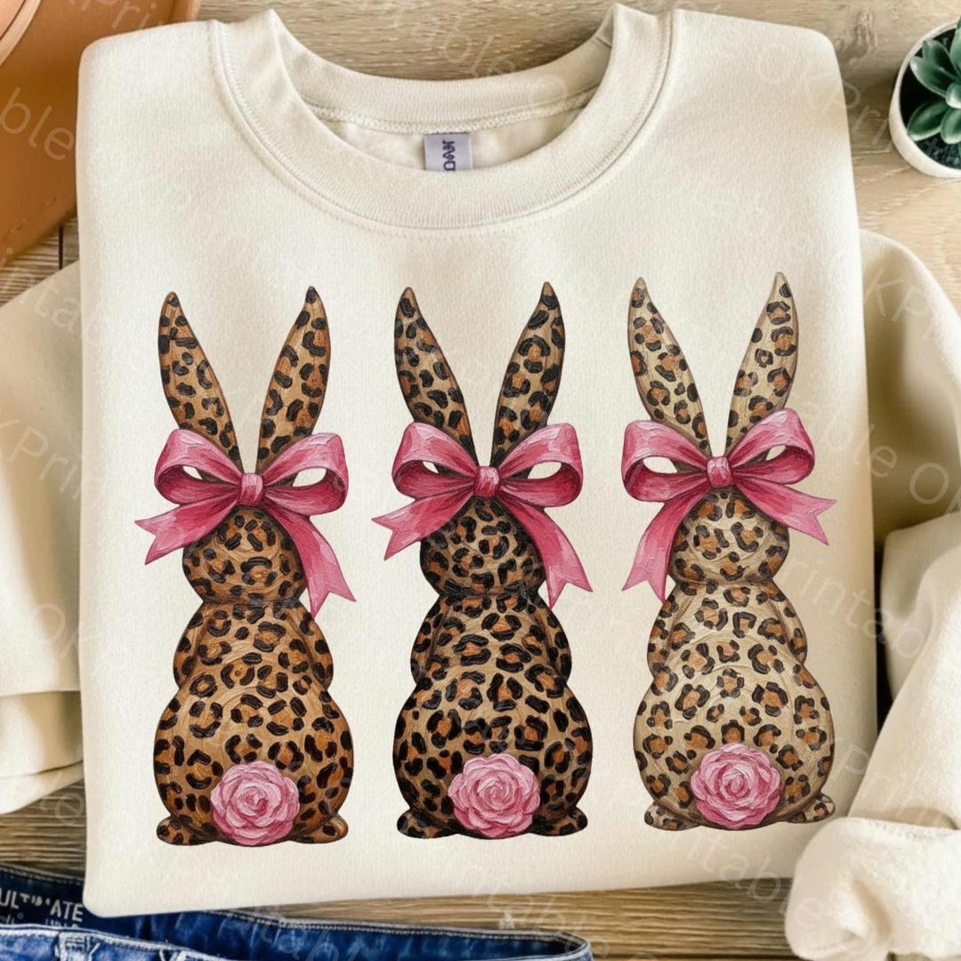 Easter Bunny PNG | Leopard Bunny Design | Cute Spring Bunny | Easter ...