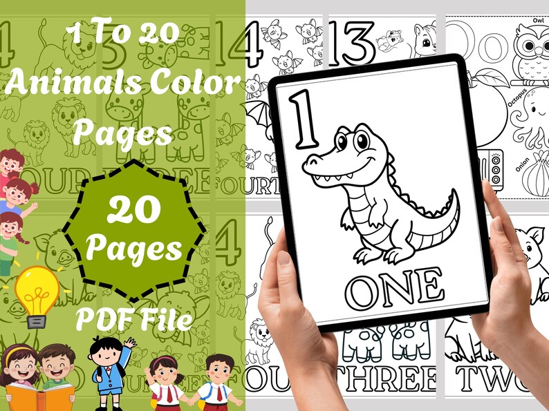 1 to 20 Number Coloring Pages for Kids | Educational Printable Activity ...