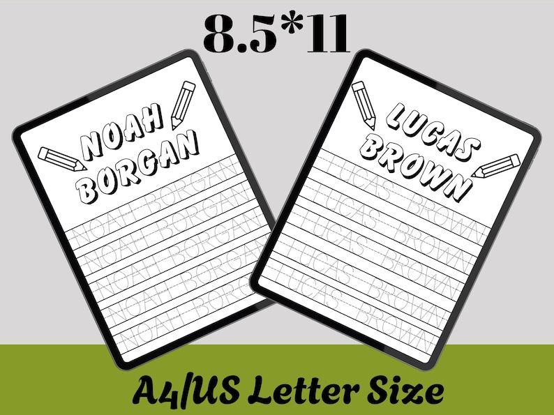 Personalized Name Tracing Worksheet Printable | Custom Editable Writing ...