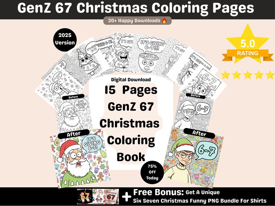 Funny Gen Z Christmas Coloring Pages|skibidi Christmas|15 Coloring ...